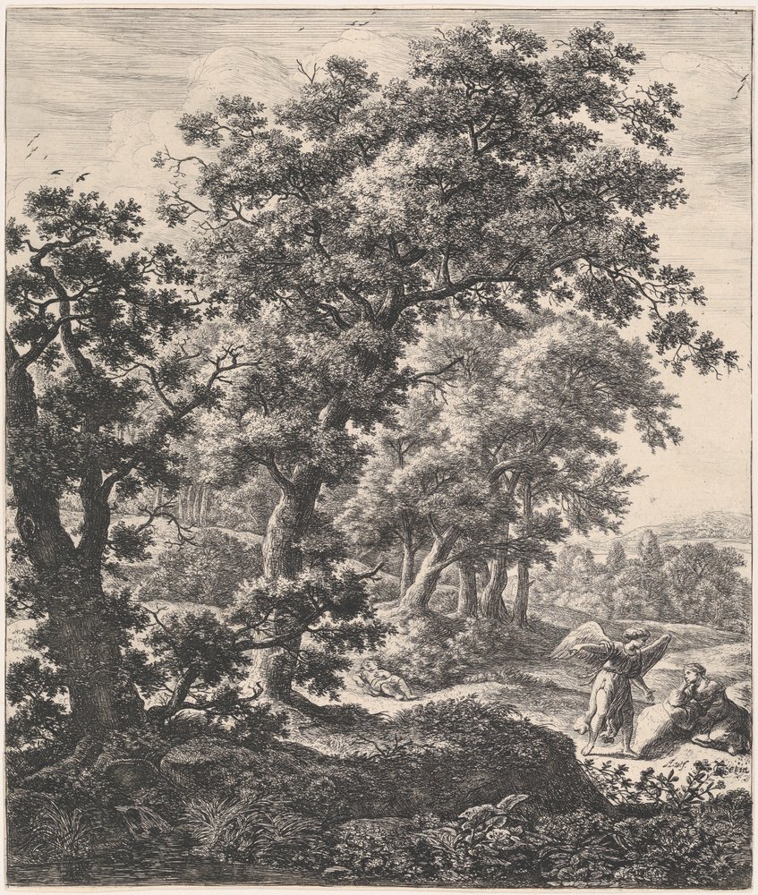 Hagar Consoled by the Angel by Anthonie Waterloo