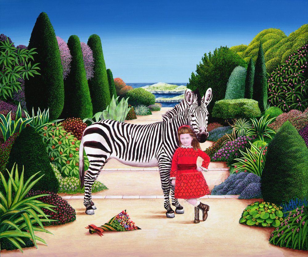 Girl with Zebra by Anthony Southcombe: Buy fine art print
