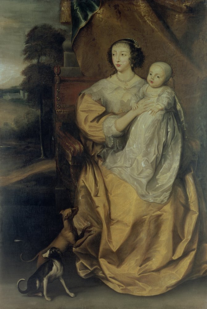 Queen Henrietta Maria by Anthony van Dyck: Fine art print