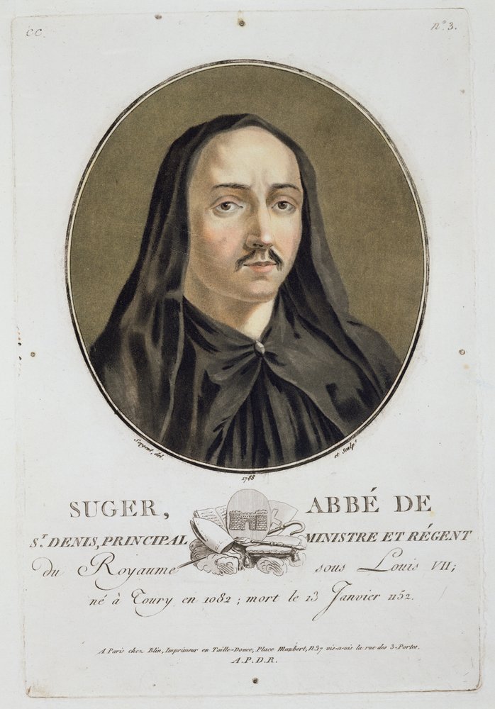 Abbe de Suger (1082-1151) from 'Portraits des grands hommes, femmes ...