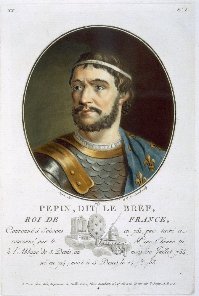 Portrait of Pepin, Called 'Le Bref', King of France, Engraved by Madame ...