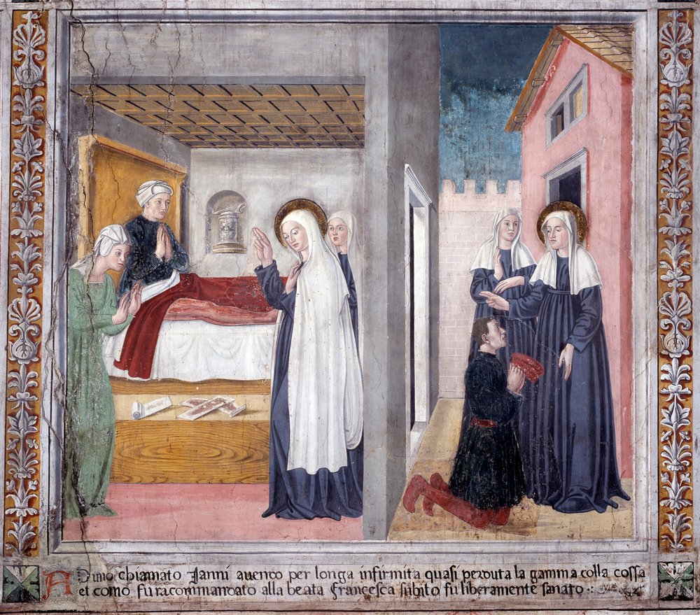 Life of St. Francesca Romana: The Saint Heals a Man Who Lost His Leg