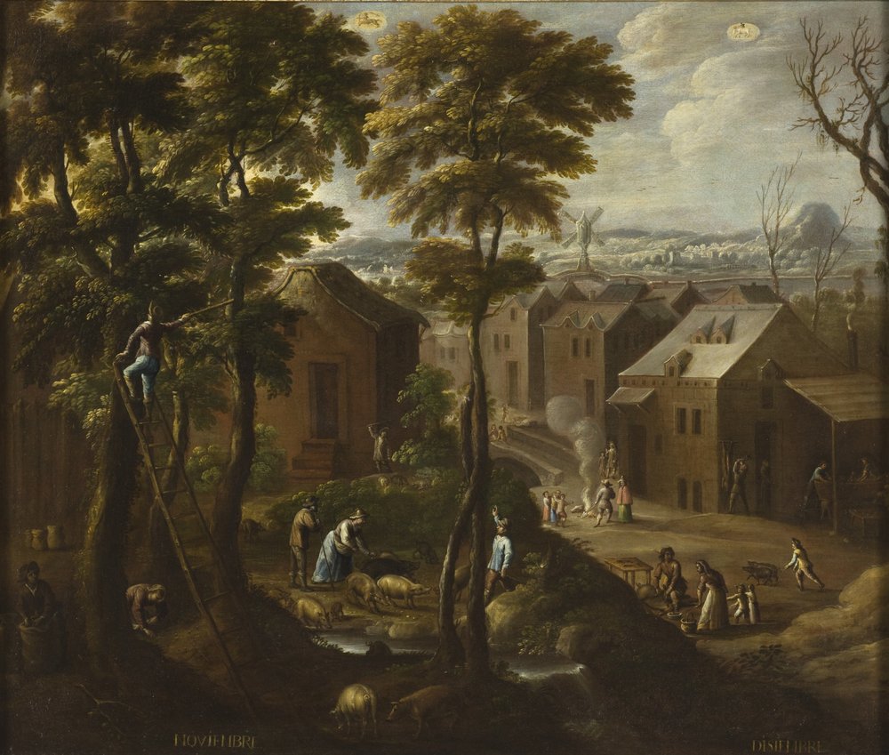 November and December from The Twelve Months of the Year, 1650-1699