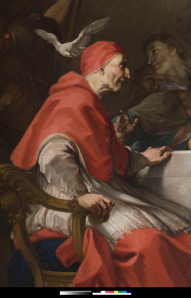 Saint Gregory welcoming Jesus the pilgrim (detail)