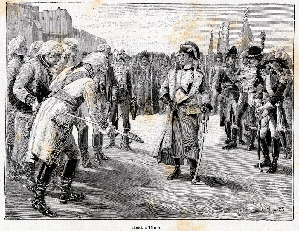 Napoleon Bonaparte, victorious at the Battle of Ulm, on October 20