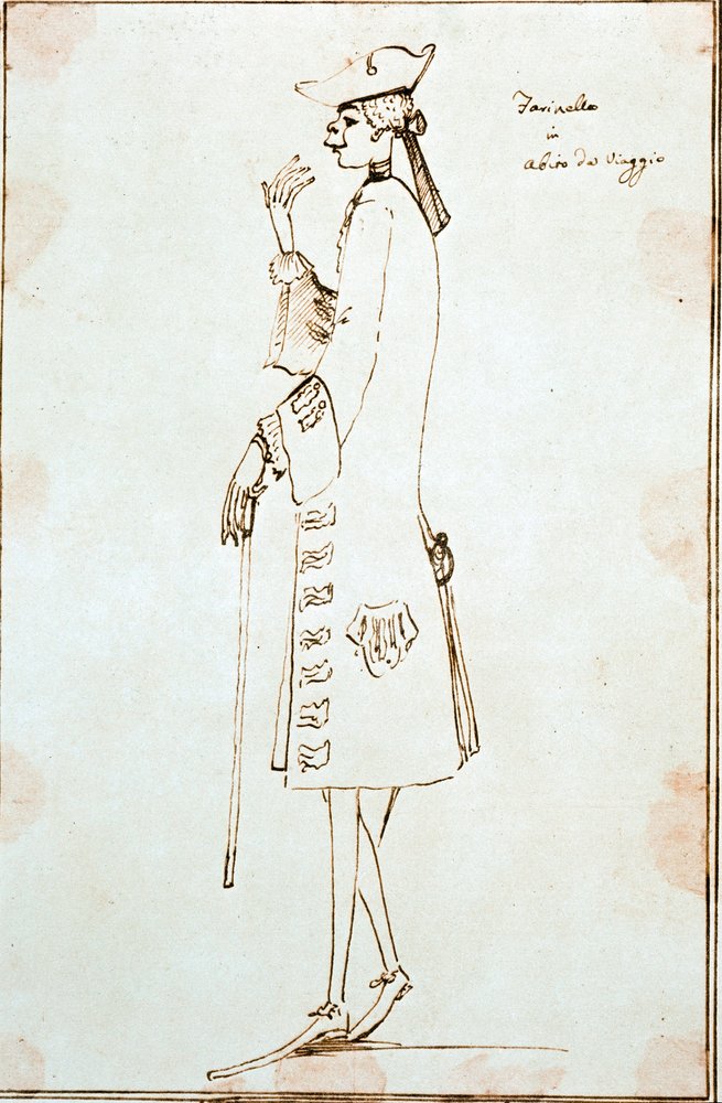 Portrait of Carlo Broschi (Farinelli) (1705-1782) (Drawing by Anton ...