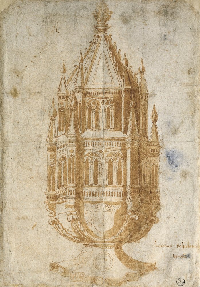 Thurible, Drawing by Antonio Pollaiuolo: Fine art print