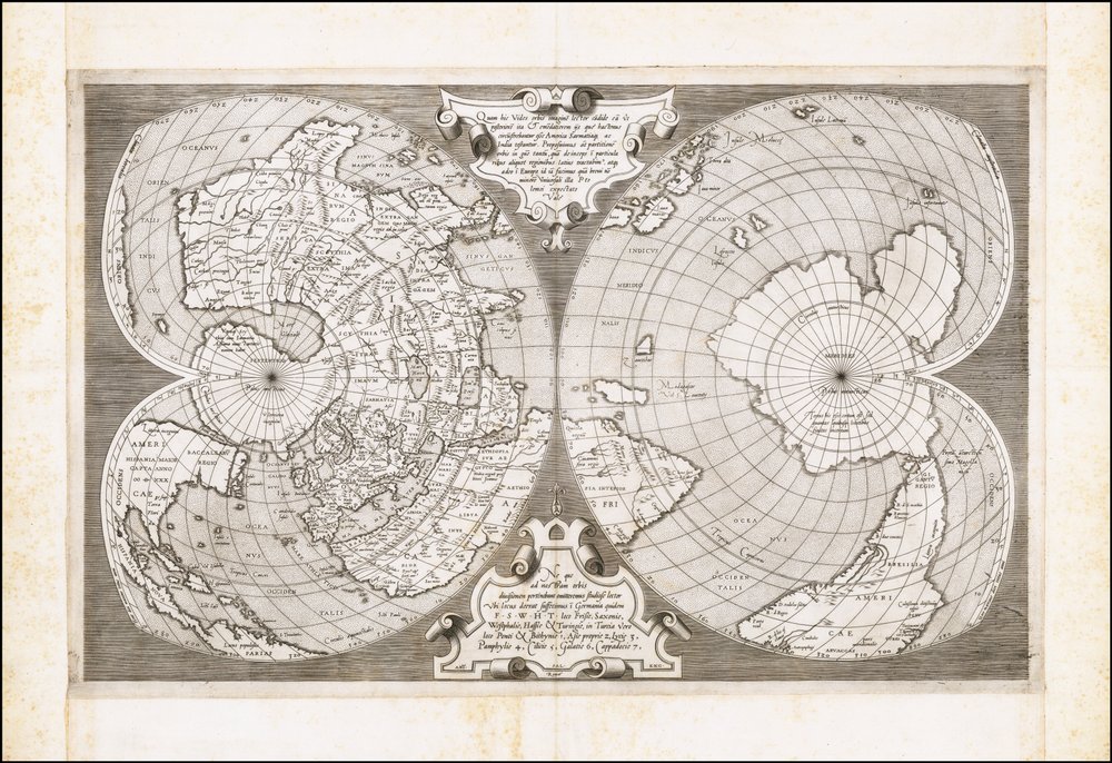 Double Cordiform Map of the World, by Antonio Salamanca