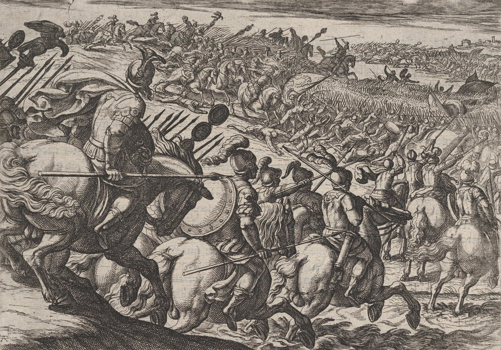 Plate 25: The Roman Commander Cerialis Attacks Near Trier, from The War ...
