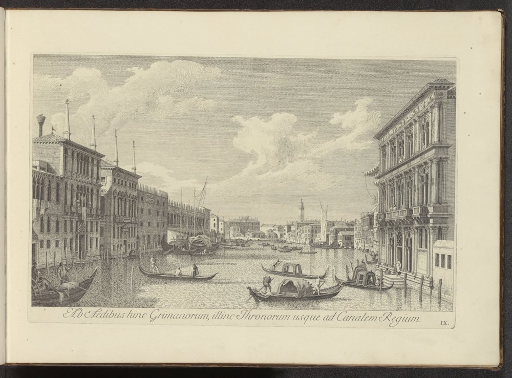 View of the Grand Canal and Palazzo Vendramin-Calergi in Venice