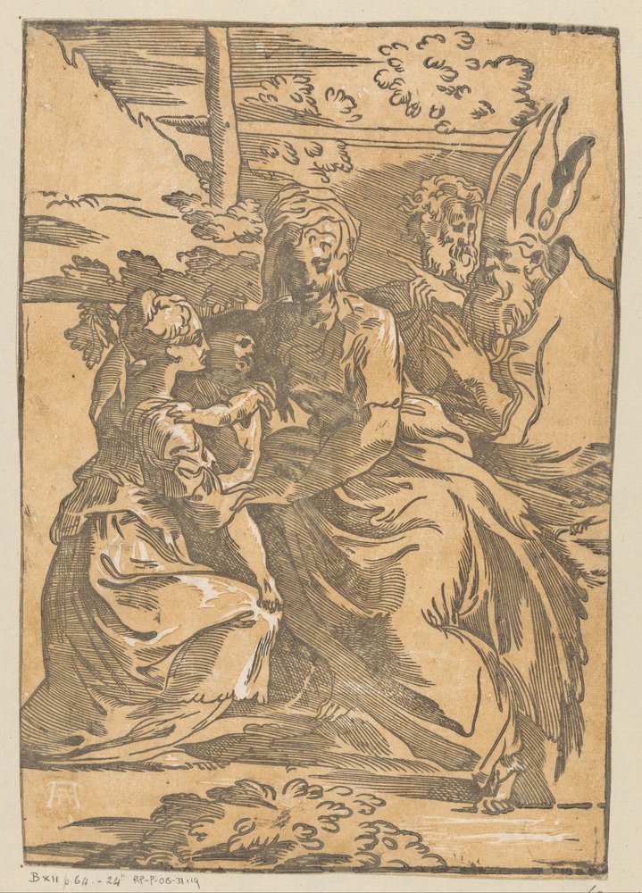 Female Saint Receiving the Christ Child
