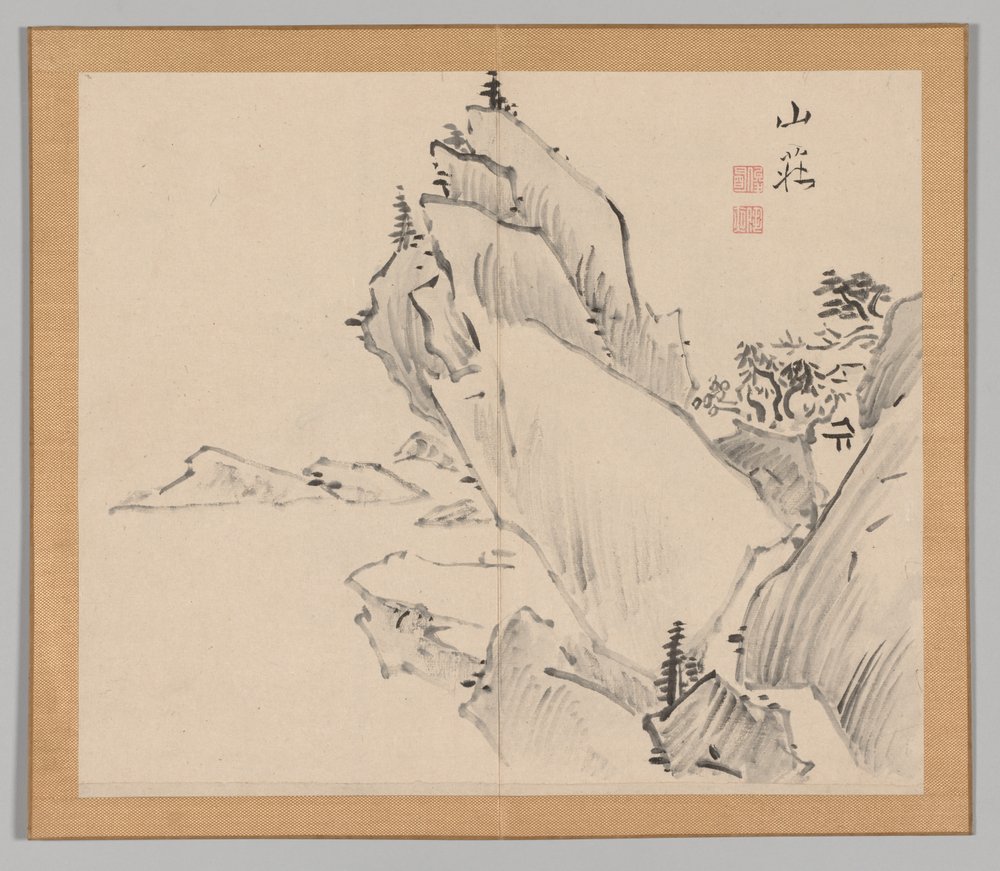 Double Album of Landscape Studies after Ikeno Taiga, Volume 1 leaf 30 ...