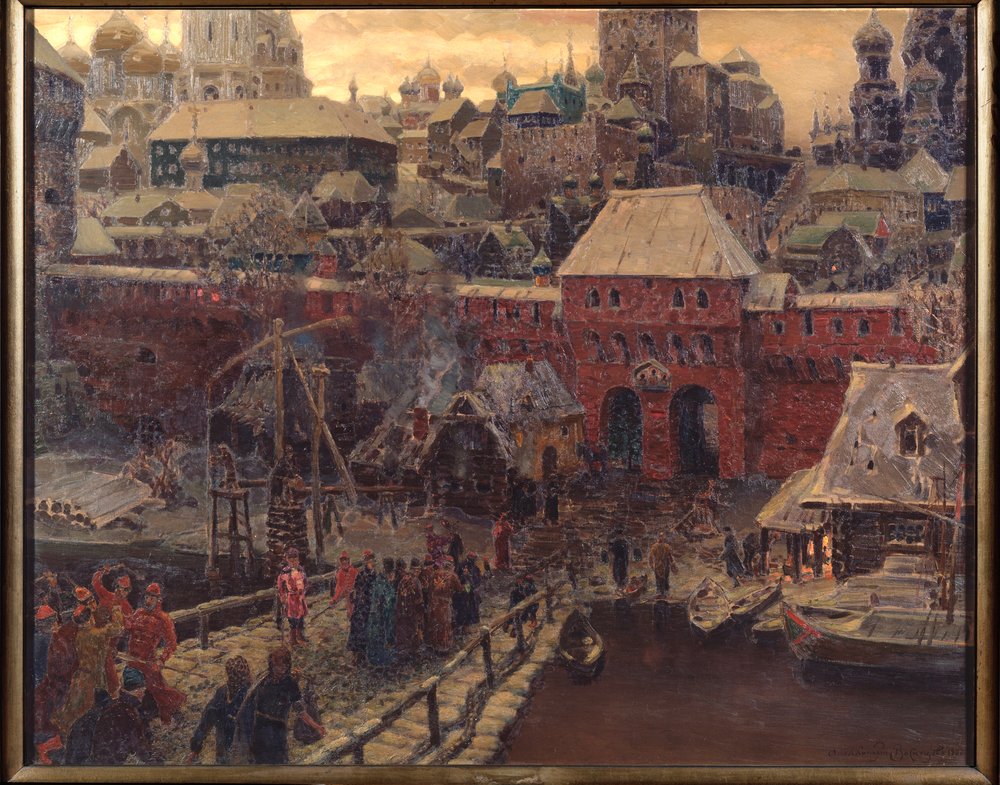 Moscow in the 17th Century, The Moskvoretsky Bridge and the Water Gate