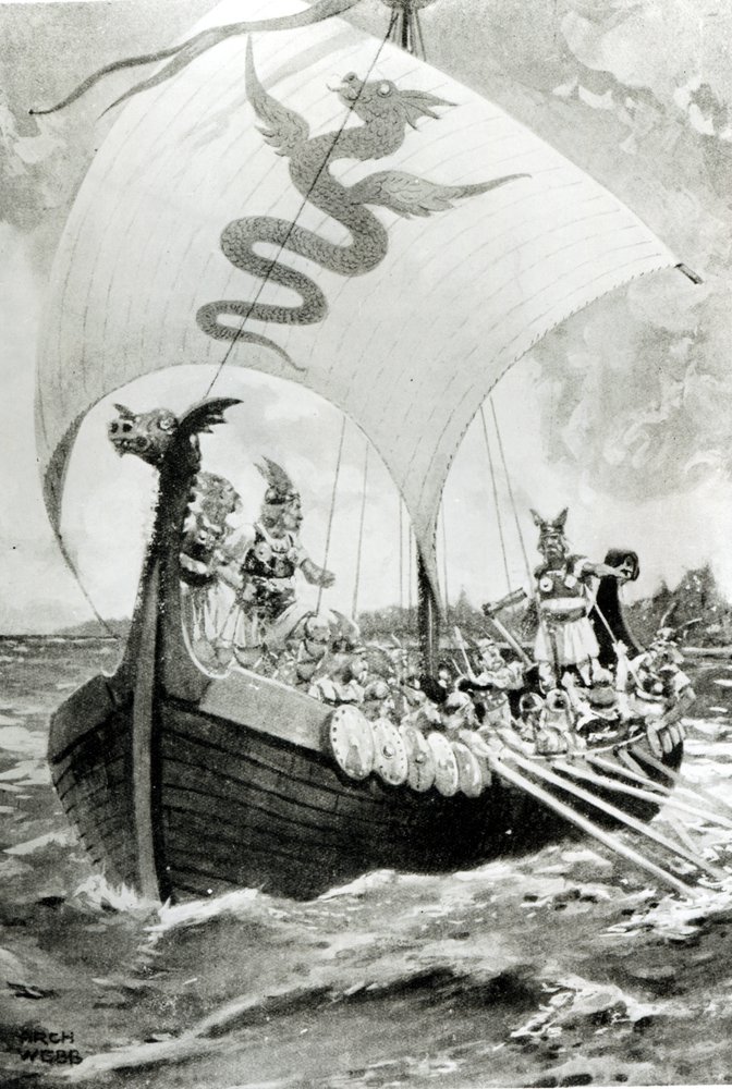 Viking Raiders by Archibald Webb: Premium art reproduction