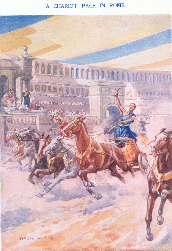 A Chariot Race in Rome by Archibald Webb: Fine art print