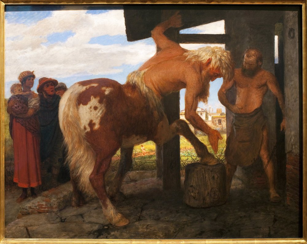 Centaur at the Village Blacksmith by Arnold Böcklin