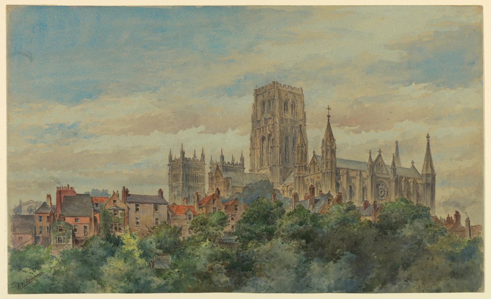 View of Durham Cathedral, 1883 by Arnold William Brunner