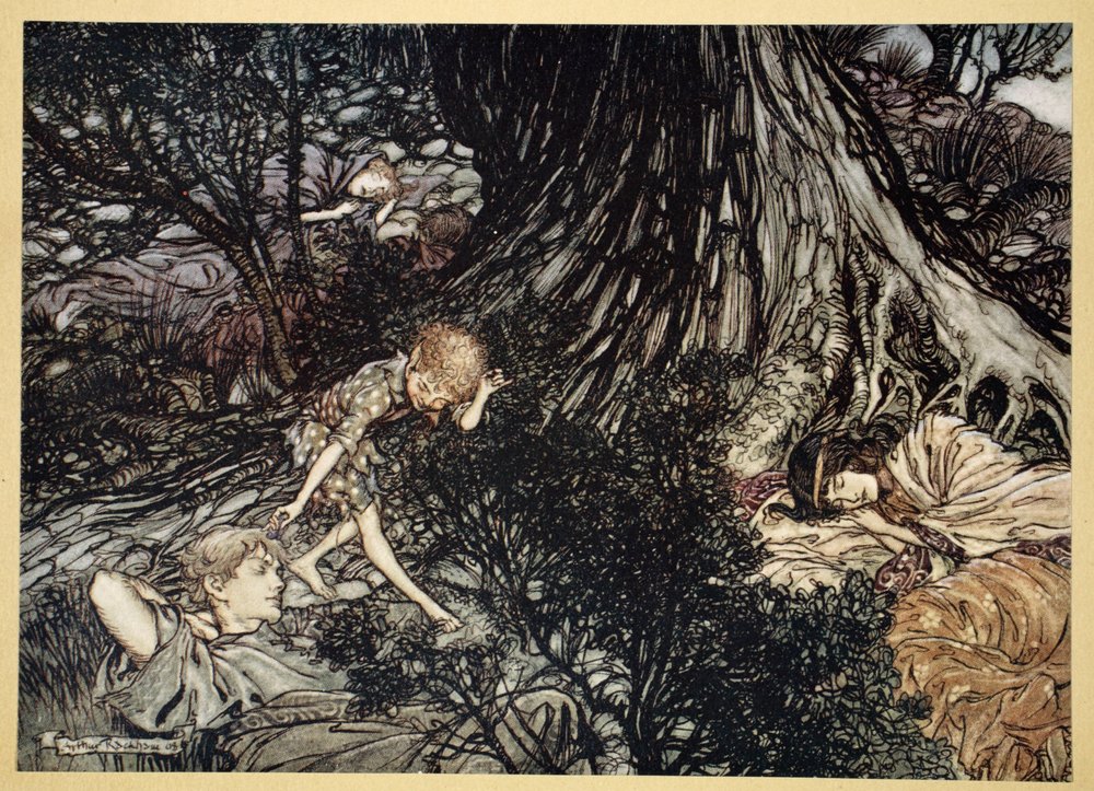 On the ground Sleep sound: I'll apply To your eye, Gentle lover, remedy ...