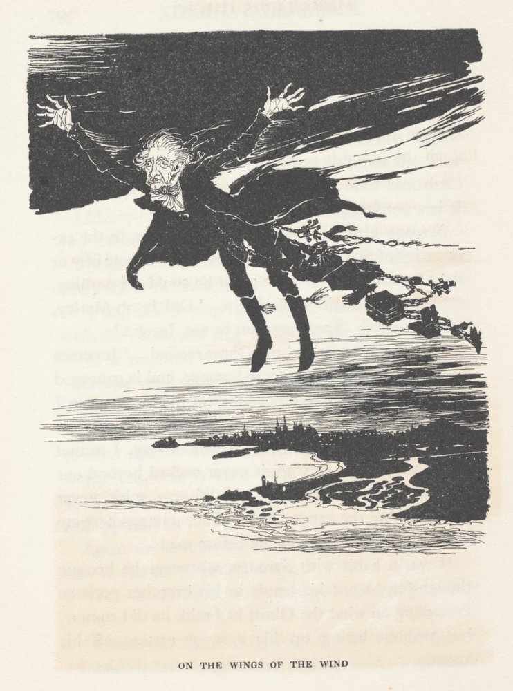 'On the Wings of the Wind' by Arthur Rackham