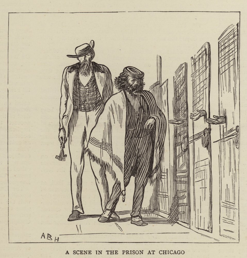 A Scene in the Prison at Chicago by Arthur Boyd Houghton