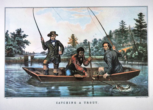 Catching a Trout, published by N. Currier