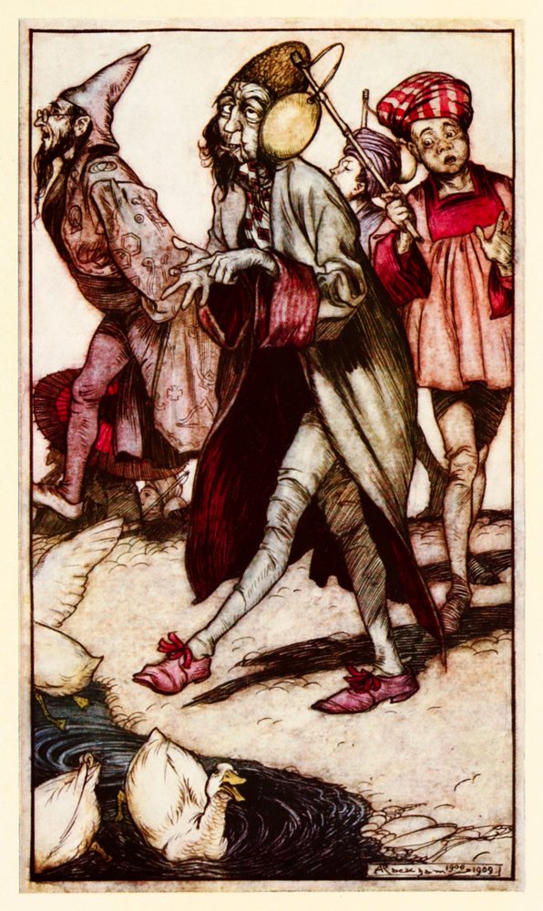 A Laputian gentleman taking a walk from Part III: A Voyage to Laputa ...