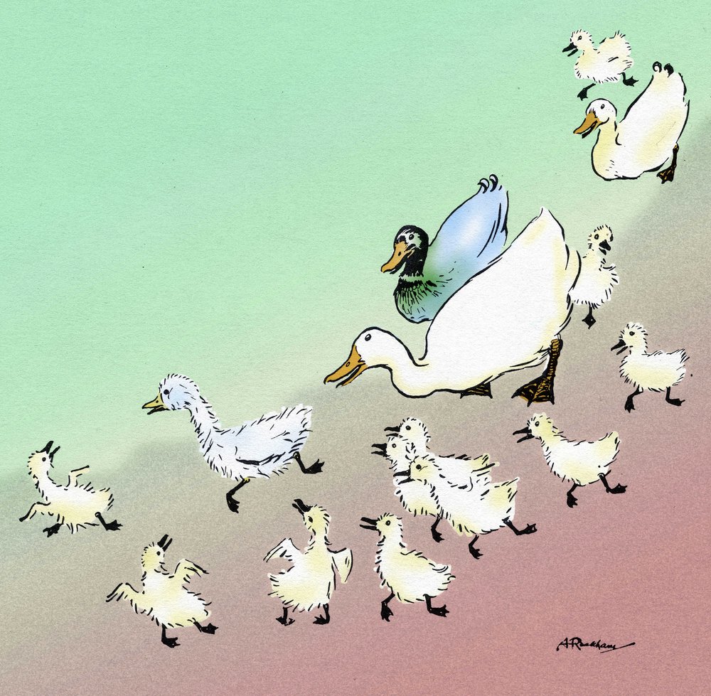 Illustration for the Tale 'The Naughty Little Duck' by Hans Christian ...