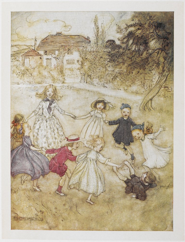 Ring-a-ring-a-roses by Arthur Rackham: Buy fine art print