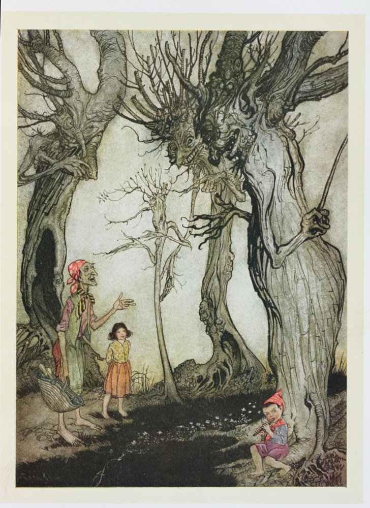 The Trees and the Axe, Illustration from 'Aesop's Fables', Published by ...