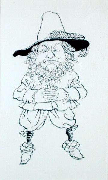 dressed in a quaint, outlandish fashion; ...their visages, too, were ...