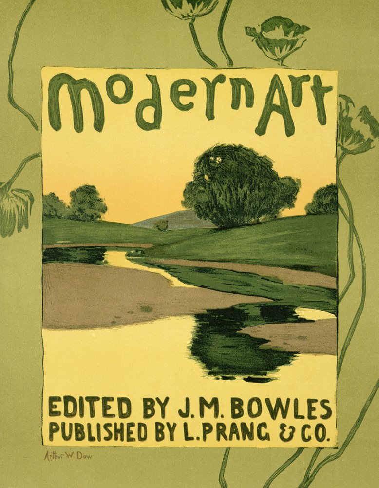 Reproduction of a poster advertising the 'Modern Art' review magazine
