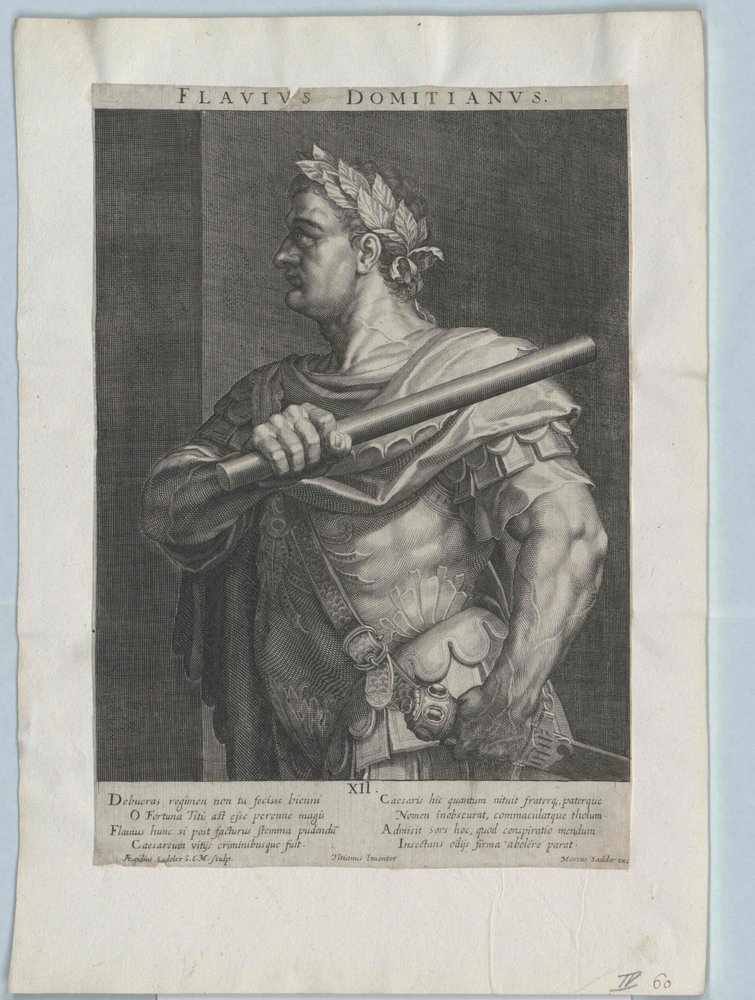 Roman Emperor Domitian by Artist Unknown: Fine art print