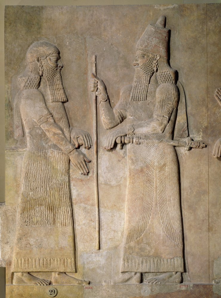 Relief Depicting Sargon II and a Vizier, from the Palace of Sargon II ...