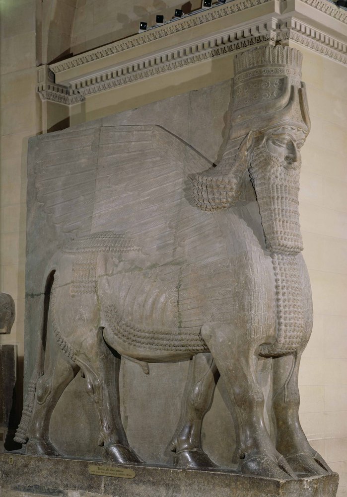 Winged Bull from the Facade of the Palace of King Sargon II at ...