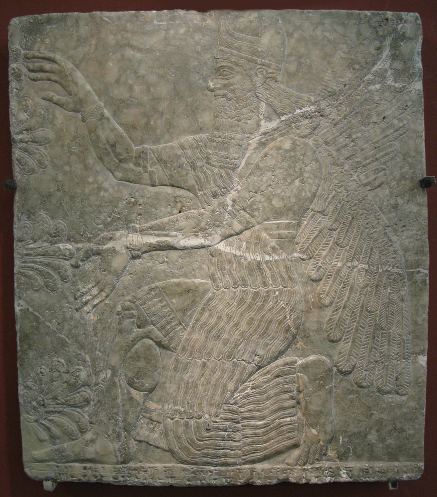 Winged Deity by the Sacred Tree (Relief from the Palace of ...