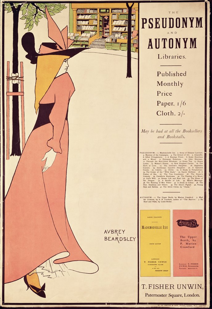 Poster for 'The Pseudonym and Autonym Libraries', published by T ...