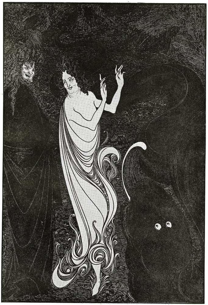 Fourth Tableau of Das Rheingold, illustration from 'The Savoy', 1896
