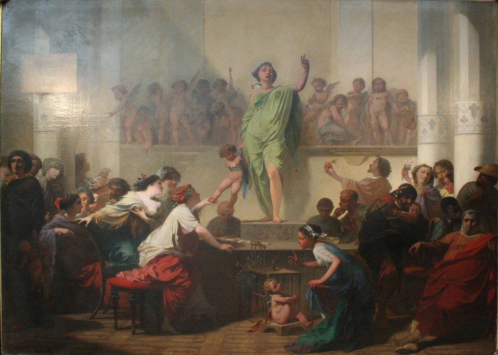 The Loves at Auction by Auguste Barthelemy Glaize