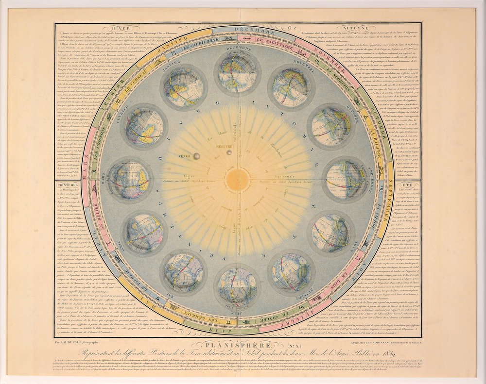Planisphere No. 3 by Auguste Henri Dufour: Fine art print