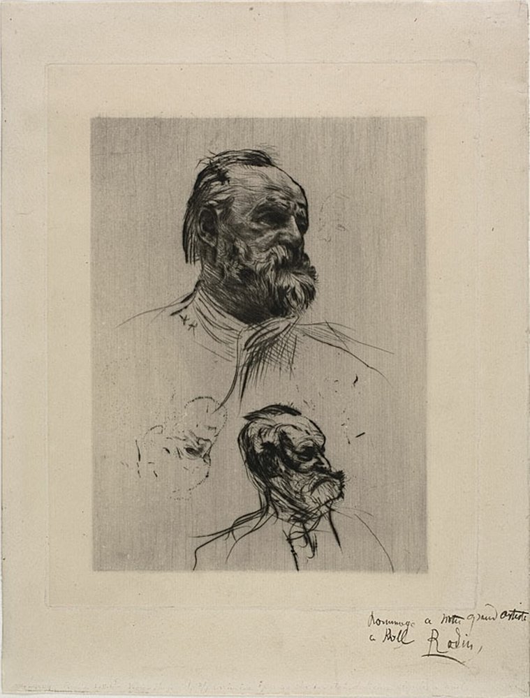 Portrait of Victor Hugo, Three-quarter View by Auguste Rodin
