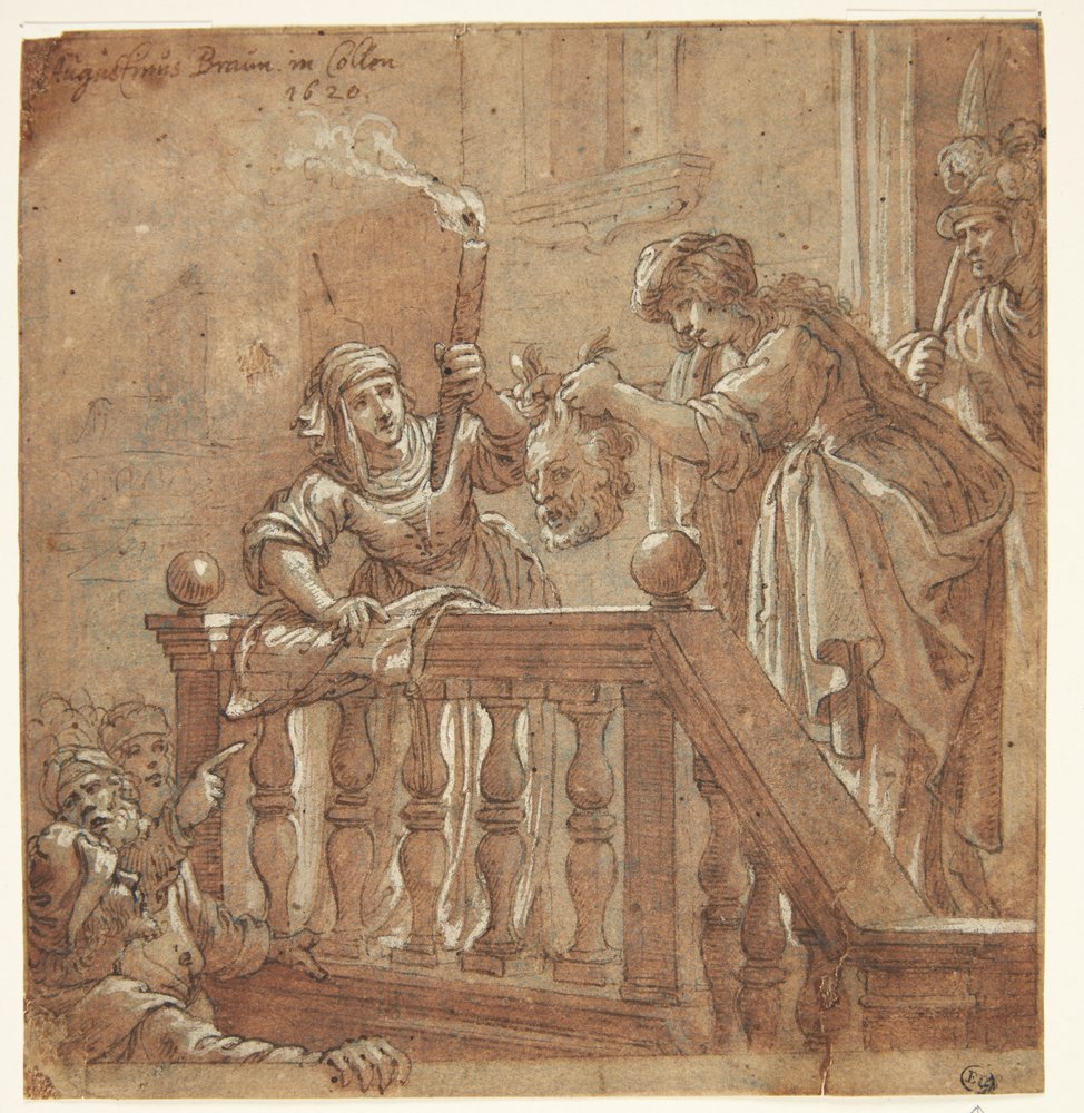 Judith Displaying Holofernes' Severed Head to the People