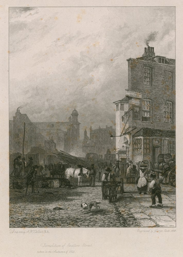 Demolition of Swallow Street, London
