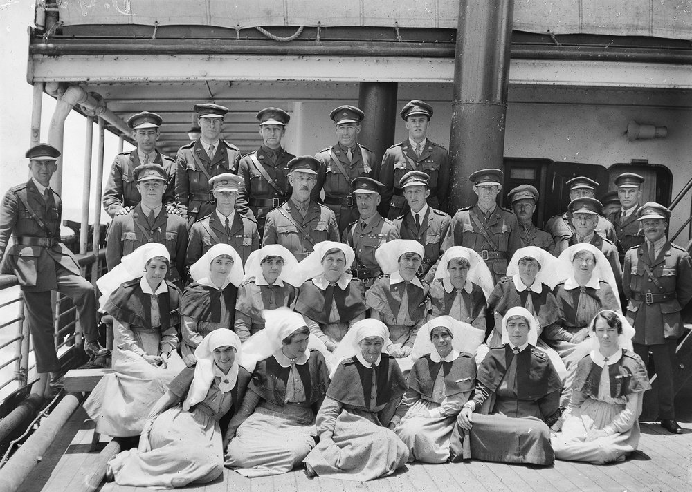 Group Portrait of the Senior Medical Officers and Staff Aboard HMAT ...