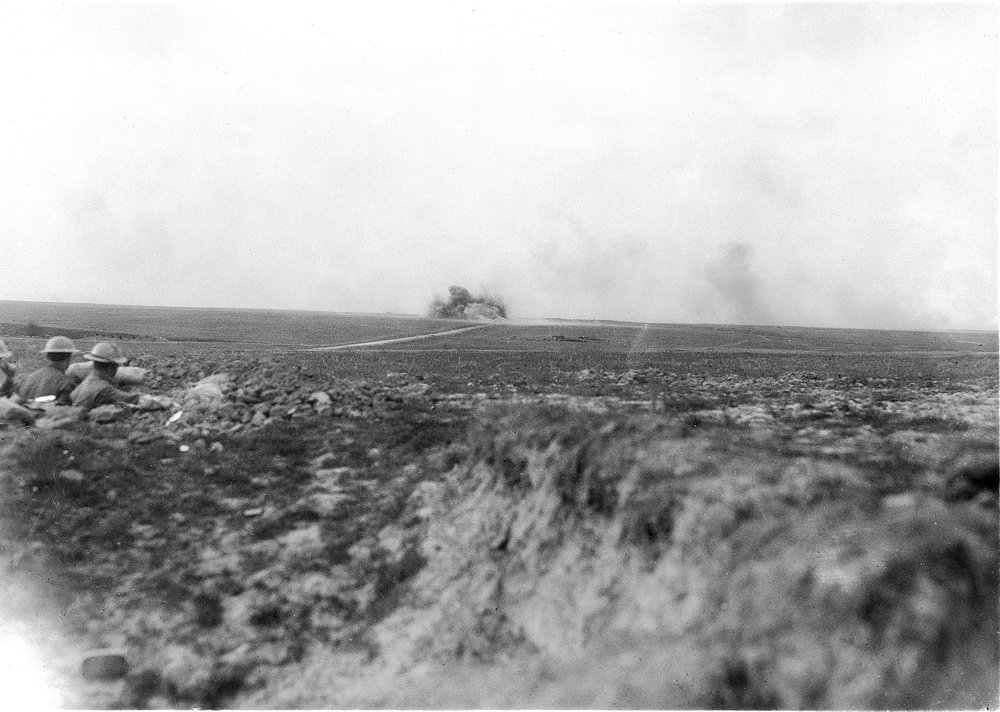 Observers Watching Australian Artillery Shelling the Germans in the ...