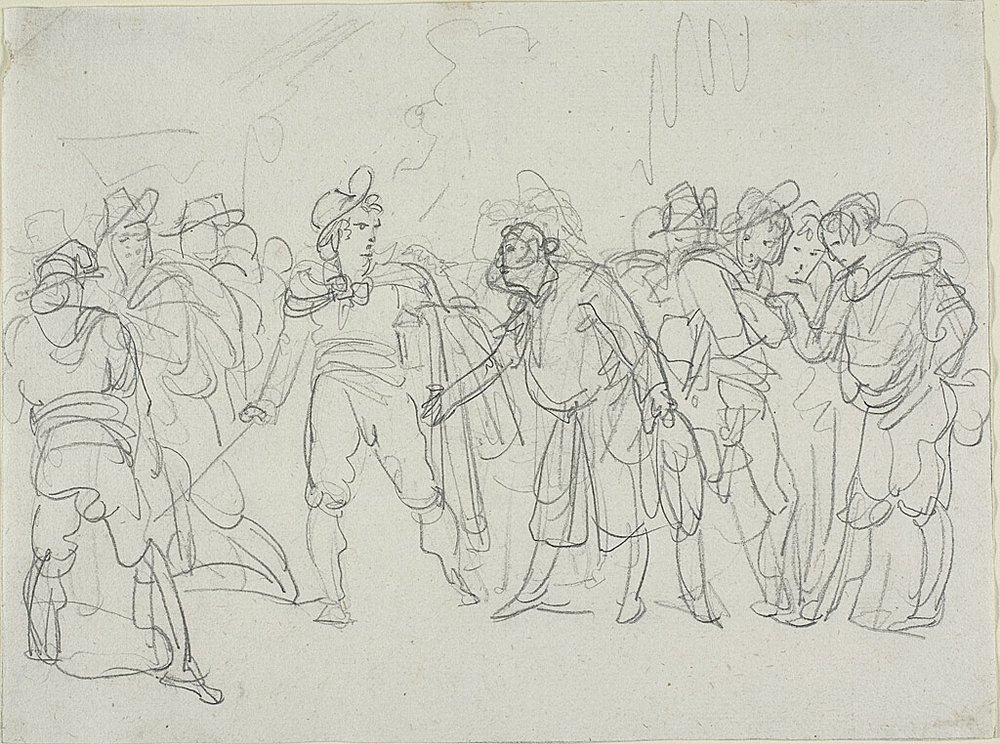 Study for Meo Patacca by Bartolomeo Pinelli