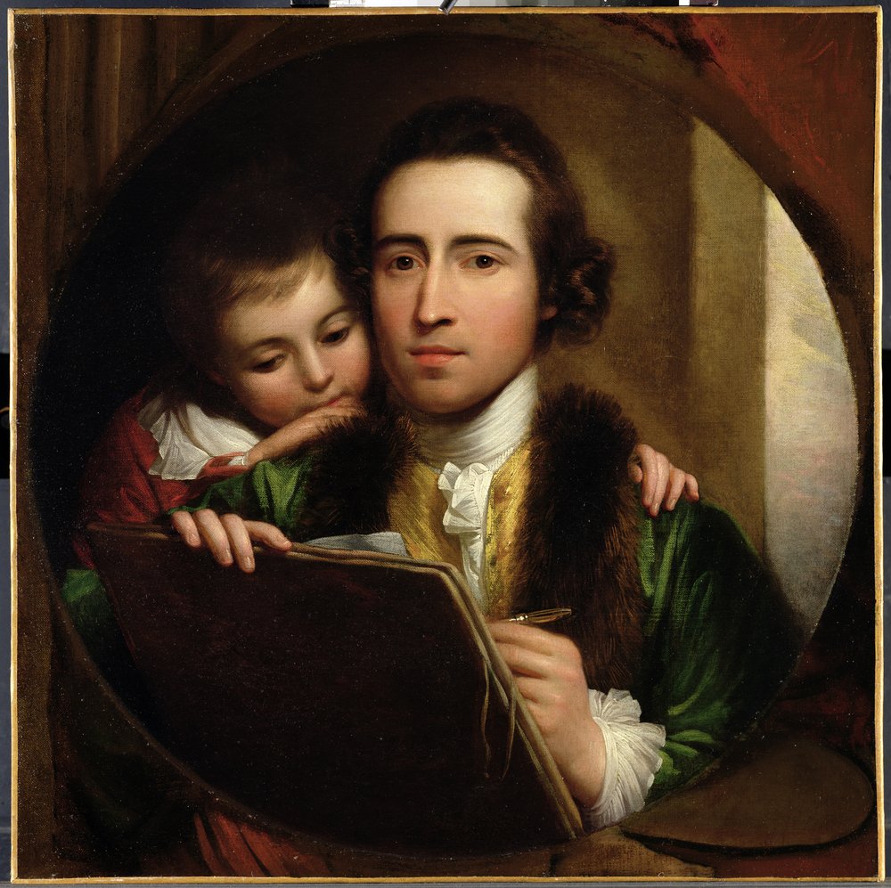 The Artist and His Son Raphael, c.1773 by Benjamin West