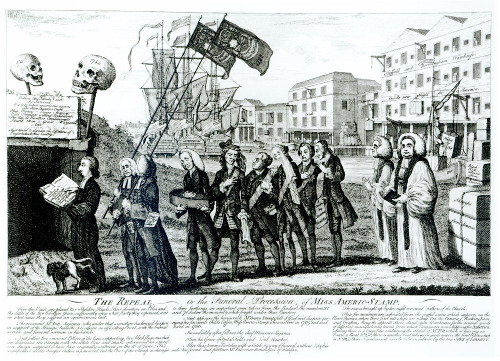 The Repeal, or the Funeral Procession of Miss Americ-Stamp