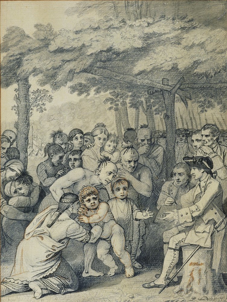 The Indians Delivering up the English Captives to Colonel Bouquet near ...