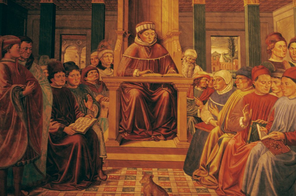 Augustine teaching rhetoric in Rome