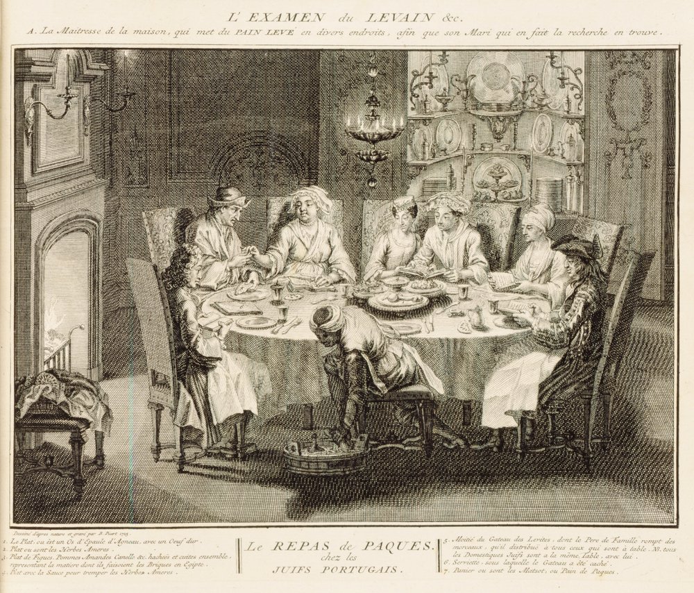 Portuguese Jews Celebrating the Feast of Passover, illustration from ...